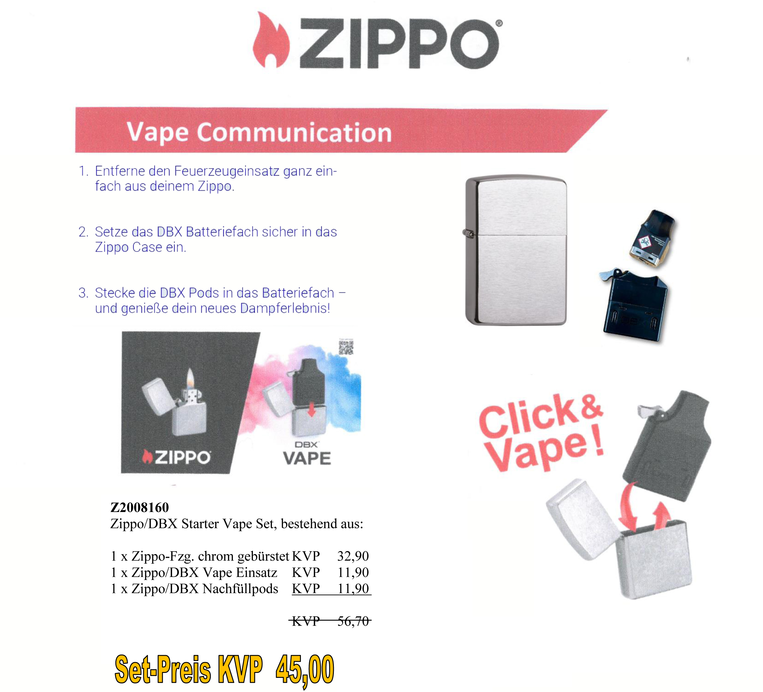 ZIPPO STARTER VAPE SET | Zippo | Feuerzeuge | Walter Twistel