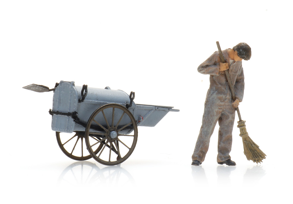 Strassenfeger mit Karren (1 Figur) | WAGENWERK - Feine Details und ...