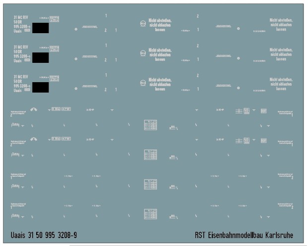 Beschriftungssatz für Uais 632 (Fleischmann) | WAGENWERK - Feine ...